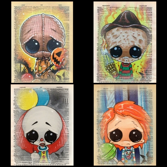 Wall Decor | Horror Movie Lovers Dictionary Book Page Art | Poshmark